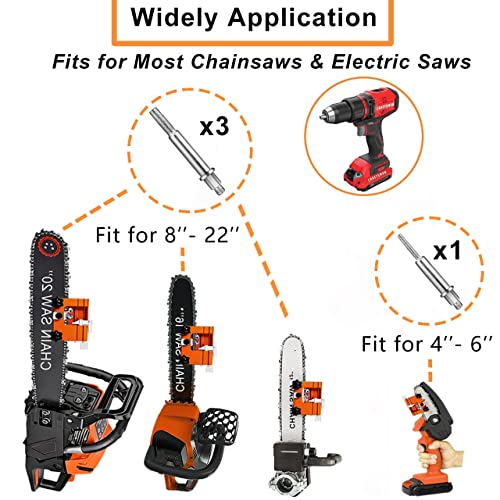 YLTIMER Chainsaw Sharpener Jig, Hand Cranked Chainsaw Chain Sharpening Kit, Portable Fast Crank Chainsaw Sharpener Tool for 4"-22" Chain Saws & Electric Saws, DIY Lumberjack, Garden Worker