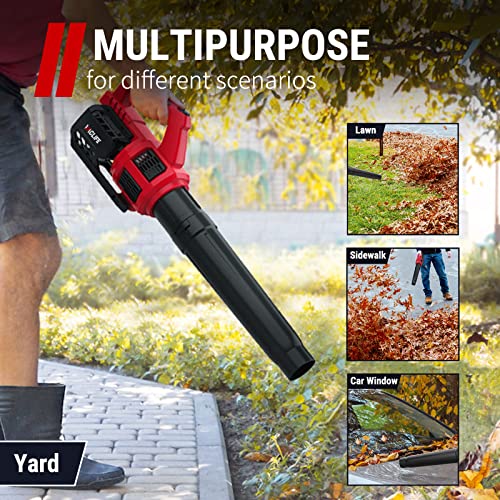 VacLife Leaf Blower Cordless with Battery and Charger -350CFM 150MPH 20V Electric Leaf Blower with Advanced Turbo & High-Speed Mode, Perfect for Cleaning Lawn, Yard, Garage, Patio & Sidewalk (VL717)