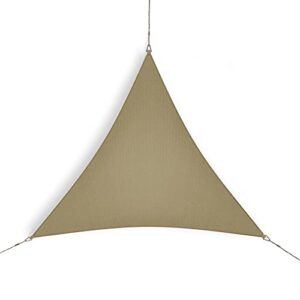 Coolaroo Shade Sail, Triangle Ready to Hang Shade Sail, 12', Latte