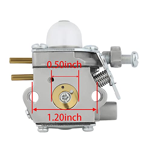 Wellsking Carburetor for Troy-Bilt TB80EC TB32EC YM21CS TB21EC TB22EC TB2040XP TB22 2 Cycle String Trimmer Gas craftsman Weed Eater Whacker 27CC Replacement for # WT-973 MTD 753-06190