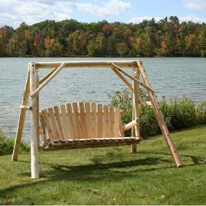 Lakeland Mills CFU28 Cedar Log Outdoor Yard Swing, 5-Feet