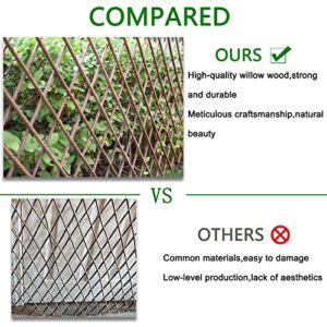 86 York Expandable Willow Lattice Fence Panel for Climbing Plants Vine Ivy Rose Cucumbers Clematis (1)