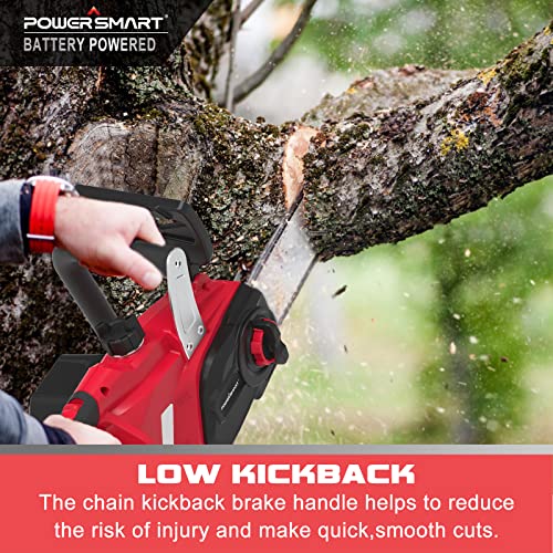 PowerSmart Electric Chainsaw, 20V Cordless Chainsaw With 10 Inch Chain and Bar, Battery Powered chainsaw With 2.0Ah Battery And Fast Charger Included, Power Chain Saws For Wood Cutting