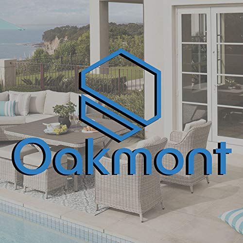 Oakmont Outdoor Chaise Lounge Patio Lounge Chair Wicker Adjustable Back Reclining Chair with Blue Cushion for Poolside, Garden, Backyard