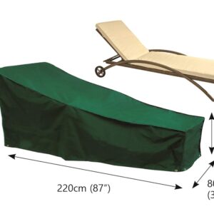 Bosmere Weatherproof Lounge Chair Cover, 76" Long x 34" Wide x 35" High at Back, Green