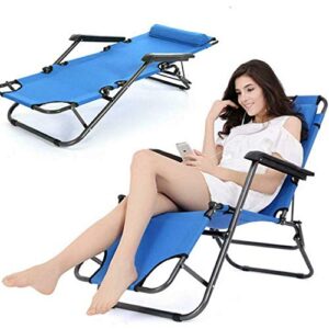 MB-THISTAR Outdoor Folding Reclining Beach Sun Patio Chaise Lounge Chair Pool Lawn Lounger