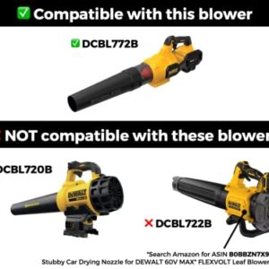 Stubby Nozzle Co. STUBBY Car Drying Nozzle for DEWALT 60V MAX FLEXVOLT Leaf Blower (DCBL772B)