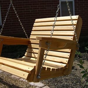 2 Foot Cypress Porch Swing with Unique Adjustable Seating Angle