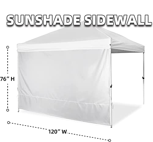 MordenApe Sunshade Sidewall for 10x10 Pop Up Canopy - Straight Leg, Instant Canopy SunWall, 1 Pack Sidewall Only (White)