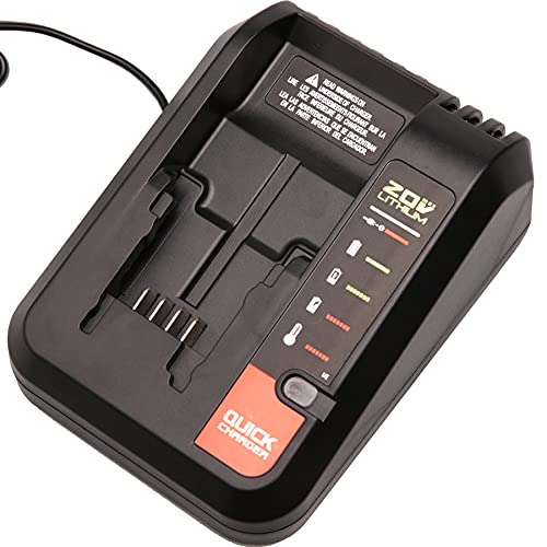 Lilocaja PCC692L Replacement for Porter Cable 20V Battery Charger Compatible with Porter Cable 20V Max Lithium Battery PCC699L PCC680L and Black & Decker 20V Max Lithium Battery LBXR20