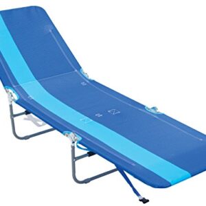 Ostrich Lounge Chaise & Rio Beach Portable Folding Backpack Beach Lounge Chair with Backpack Straps and Storage Pouch, Blue Stripe, ·72“ x 22“ x 10"