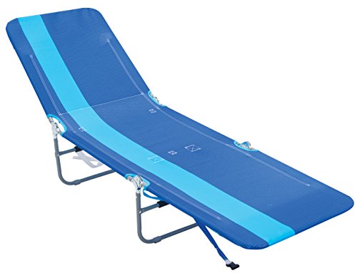 Ostrich Lounge Chaise & Rio Beach Portable Folding Backpack Beach Lounge Chair with Backpack Straps and Storage Pouch, Blue Stripe, ·72“ x 22“ x 10"