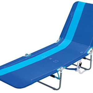 Ostrich Lounge Chaise & Rio Beach Portable Folding Backpack Beach Lounge Chair with Backpack Straps and Storage Pouch, Blue Stripe, ·72“ x 22“ x 10"