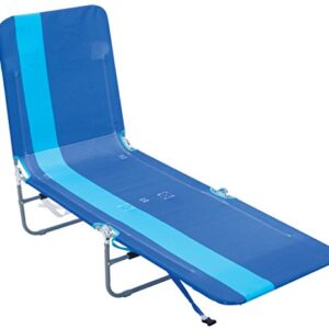 Ostrich Lounge Chaise & Rio Beach Portable Folding Backpack Beach Lounge Chair with Backpack Straps and Storage Pouch, Blue Stripe, ·72“ x 22“ x 10"