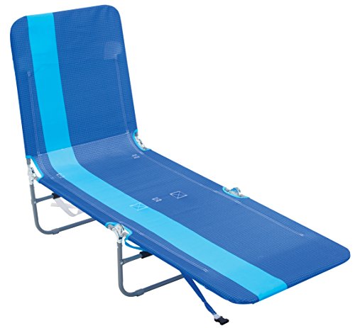 Ostrich Lounge Chaise & Rio Beach Portable Folding Backpack Beach Lounge Chair with Backpack Straps and Storage Pouch, Blue Stripe, ·72“ x 22“ x 10"