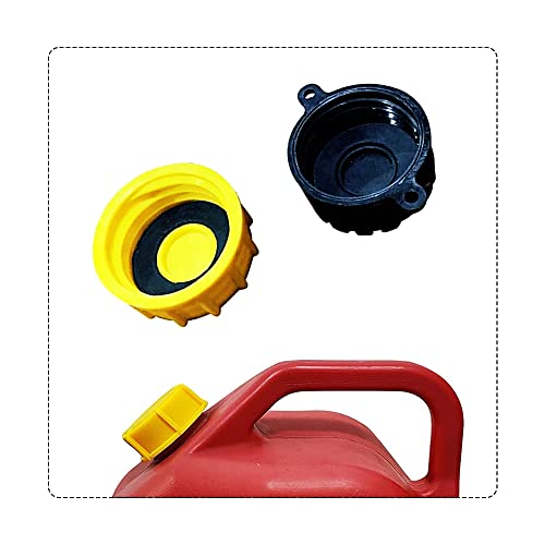 KP KOOL PRODUCTS Gas Can Cap - Solid Base Gas can Cap Replacement (1-Coarse and 1-Fine Thread) - Fits Most 1/2/3/5 Gallon Gas can - caps are 1-3/4". Please Check Your can Dimensions Before You Buy