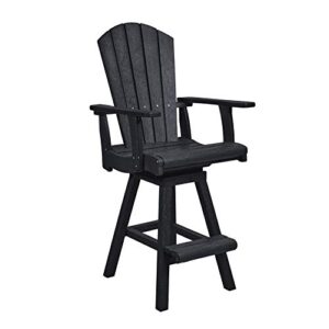 c.r. plastics generation swivel pub arm chair