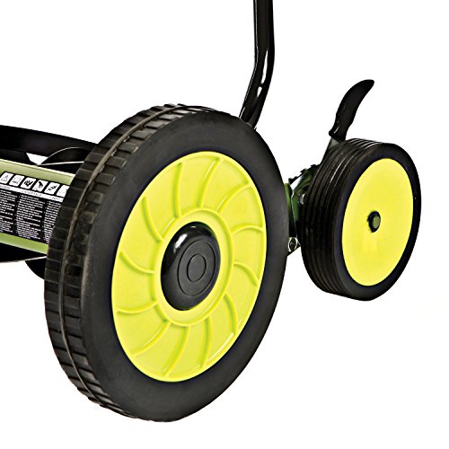 Sun Joe FBA MJ502M Reel Mower w/ 8.5-Gallon, 9-Position Height Adjustment, Foam Grip, Compact Design, Green, 20-Inch Manual w/Grass Catcher