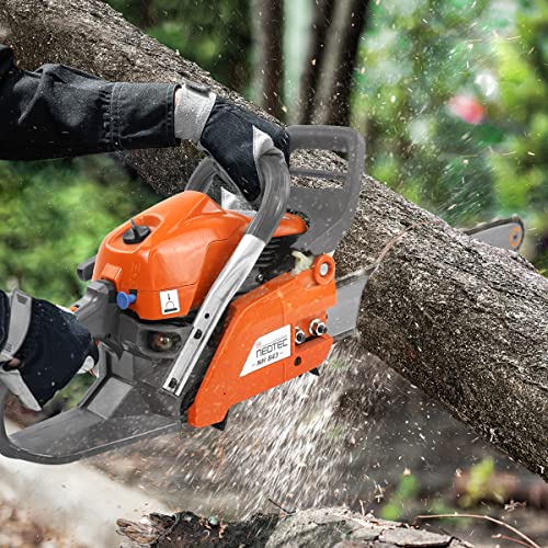 NEOTEC NH843 43cc Gas Chainsaw with 16 Inch Guide Bar and Chain, Power Chain Saw 2.95HP 2,2KW 16" Gasoline Chainsaws for Trees and Firewood Cutting, All Parts Compatible with Husqvarna 543XP Milling