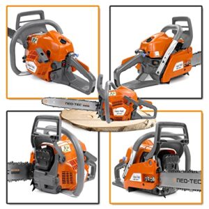 NEOTEC NH843 43cc Gas Chainsaw with 16 Inch Guide Bar and Chain, Power Chain Saw 2.95HP 2,2KW 16" Gasoline Chainsaws for Trees and Firewood Cutting, All Parts Compatible with Husqvarna 543XP Milling