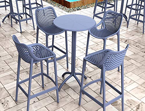 Compamia Air Patio Counter Stool in Dark Gray (Set of 2)