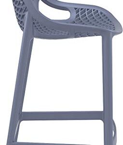 Compamia Air Patio Counter Stool in Dark Gray (Set of 2)