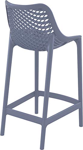 Compamia Air Patio Counter Stool in Dark Gray (Set of 2)