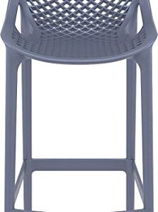 Compamia Air Patio Counter Stool in Dark Gray (Set of 2)