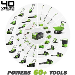 Greenworks 40V (110 MPH / 390 CFM) Cordless Axial Blower, 3.0Ah Battery and Charger Included LB-390