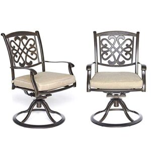 dali patio dining chairs, swivel rocker, garden backyard chairs outdoor patio furniture 2 pcs sets