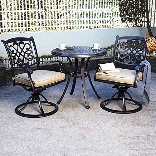 DALI Patio Dining Chairs, Swivel Rocker, Garden Backyard Chairs Outdoor Patio Furniture 2 Pcs Sets