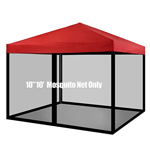 Tappio Mosquito Net with Zipper for Outdoor Camping Mosquito Net DIY Canopy Screen Wall Outdoor Mosquito Net for 10 x 10' Patio Gazebo and Tent (Only Mosquito Net Outdoor Tent Not Including)