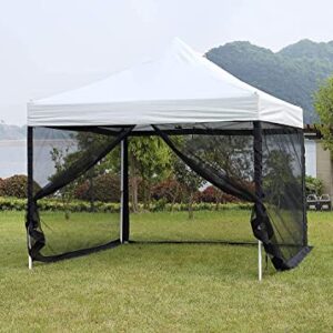 Tappio Mosquito Net with Zipper for Outdoor Camping Mosquito Net DIY Canopy Screen Wall Outdoor Mosquito Net for 10 x 10' Patio Gazebo and Tent (Only Mosquito Net Outdoor Tent Not Including)