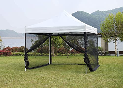 Tappio Mosquito Net with Zipper for Outdoor Camping Mosquito Net DIY Canopy Screen Wall Outdoor Mosquito Net for 10 x 10' Patio Gazebo and Tent (Only Mosquito Net Outdoor Tent Not Including)