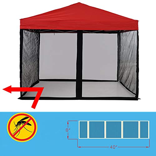 Tappio Mosquito Net with Zipper for Outdoor Camping Mosquito Net DIY Canopy Screen Wall Outdoor Mosquito Net for 10 x 10' Patio Gazebo and Tent (Only Mosquito Net Outdoor Tent Not Including)