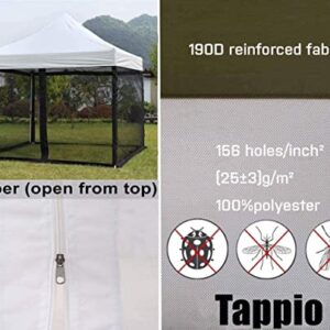 Tappio Mosquito Net with Zipper for Outdoor Camping Mosquito Net DIY Canopy Screen Wall Outdoor Mosquito Net for 10 x 10' Patio Gazebo and Tent (Only Mosquito Net Outdoor Tent Not Including)