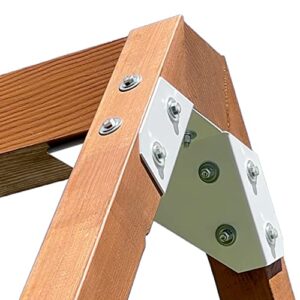 eclipse swing set bracket – any size lumber – righteously solid – one bracket (wonderful white)