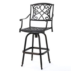 christopher knight home santa maria barstool, shiny copper