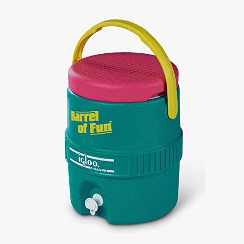 Igloo Special Edition Retro 2 Gallon Barrel of Fun Insulated Jug, Jade