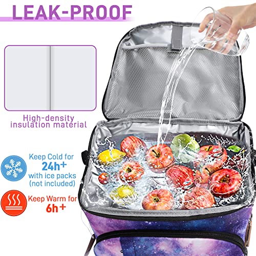 Cooler Backpack 45 Cans Roomy Backpack Coolers Insulated Leak Proof, Large Picnic Backpack Cooler, Soft Sided Cooler for Women, Camping Cooler Backpack Coolers (Galaxy)