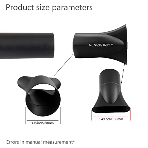 Leaf Blower Flat Nozzle Compatible with Milwaukee M18 Fuel Leaf Blower 2724-20 2724-21 Quick Drying Cleaning Other uses, Designed Positioning Ring Inside The Nozzle The Easier Installation (Black)