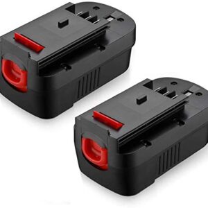 Powerextra 2 Pack 3.7Ah 18Volt HPB18 Replacement Battery Compatible with Black and Decker HPB18 HPB18-OPE 244760-00 A1718 FS18FL FSB18 Firestorm Black & Decker 18 Volt Battery