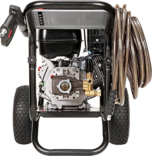 SIMPSON Cleaning PS60843 PowerShot 4400 PSI Gas Pressure Washer, 4.0 GPM, CRX 420cc Engine, Includes Spray Gun and Extension Wand, 5 QC Nozzle Tips, 3/8-inch x 50-foot Monster Hose