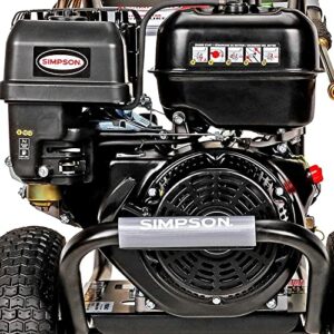 SIMPSON Cleaning PS60843 PowerShot 4400 PSI Gas Pressure Washer, 4.0 GPM, CRX 420cc Engine, Includes Spray Gun and Extension Wand, 5 QC Nozzle Tips, 3/8-inch x 50-foot Monster Hose