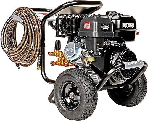 SIMPSON Cleaning PS60843 PowerShot 4400 PSI Gas Pressure Washer, 4.0 GPM, CRX 420cc Engine, Includes Spray Gun and Extension Wand, 5 QC Nozzle Tips, 3/8-inch x 50-foot Monster Hose