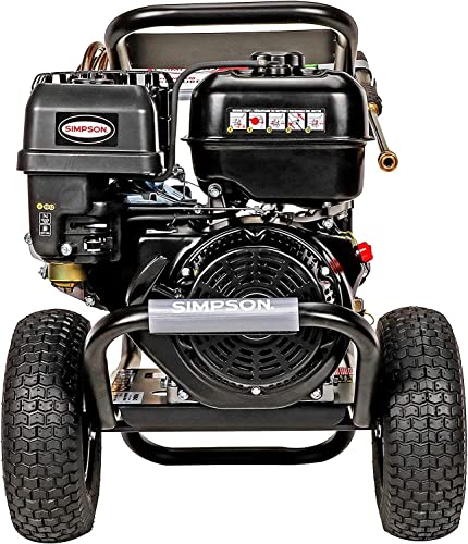 SIMPSON Cleaning PS60843 PowerShot 4400 PSI Gas Pressure Washer, 4.0 GPM, CRX 420cc Engine, Includes Spray Gun and Extension Wand, 5 QC Nozzle Tips, 3/8-inch x 50-foot Monster Hose