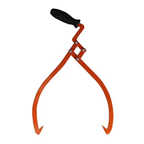 OAOLOWF 20" Log Tongs Logging Skidding Tongs Non-Slip Grip- Log Lifting, Handling, Dragging & Carrying Tool