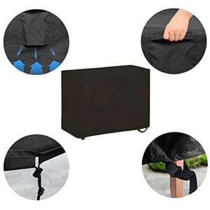 Outdoor Dining Cart Cover for Royal Gourmet Double-Shelf Movable Dining Cart Prep Table Cover Heavy Duty Waterproof Cover for Dining Cart, Black