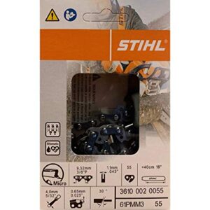 stihl 61pmn3 55 chainsaw chain for 16″ bar, 3/8p pitch.043 gauge