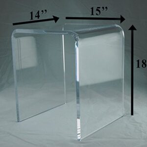 One Stop Plastic Shop 3/4" Clear Acrylic Lucite Shower Bench.